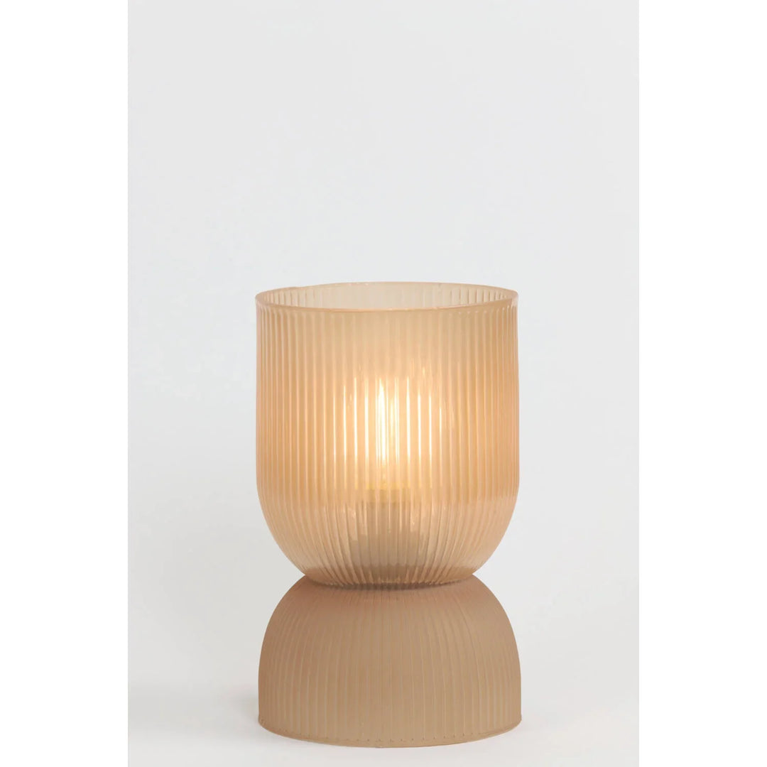 Phoebe Glass Peach Table LED Lamp – Shop for Good